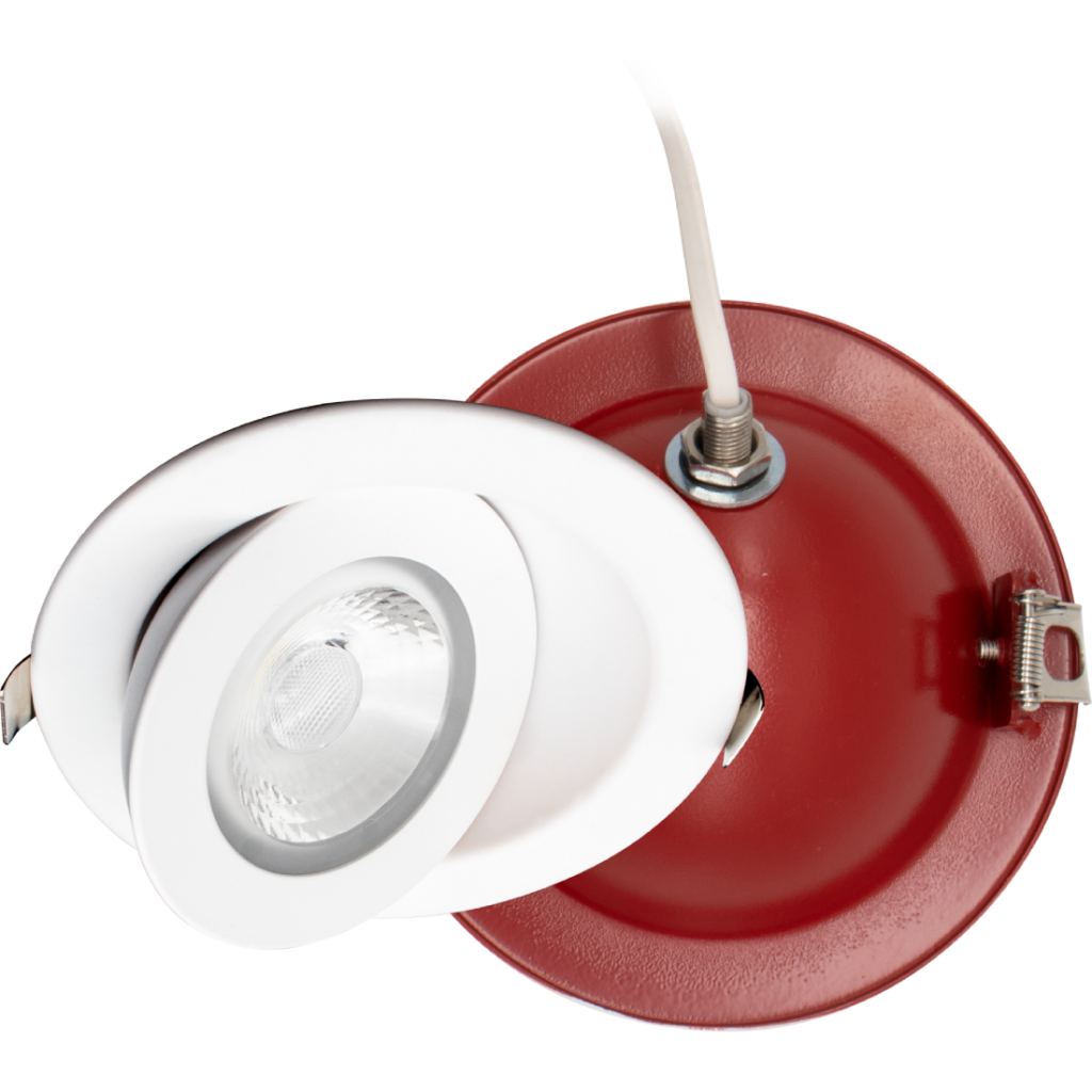 6″ Round Fire Rated Floating Gimbal Recessed LED - UL Rated.